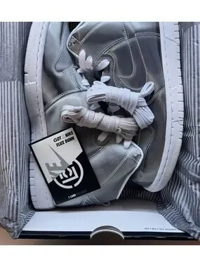Nike | Shoes | Rare Clot X Nike Dunk High Flux Silver Metallic New In ...